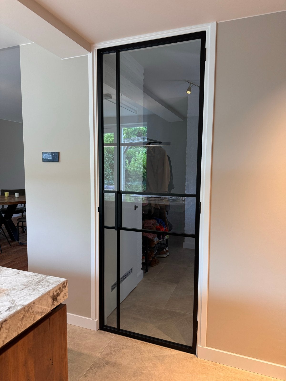 ≥ Houten steellook binnendeur helder glas 83x231,5cm hoog — Deuren en ...