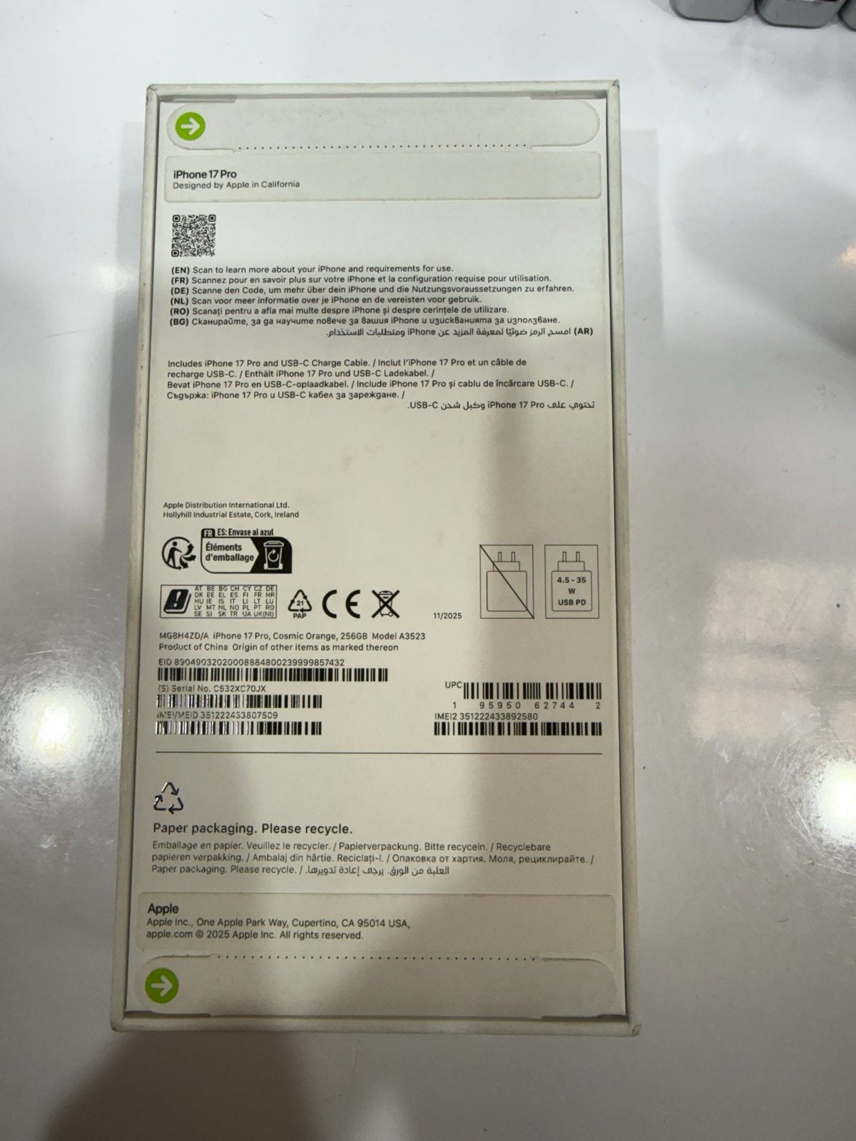≥ iPhone 17 Pro 256 GB Cosmic Orange Nieuw in doos — Mobiele telefoons ...