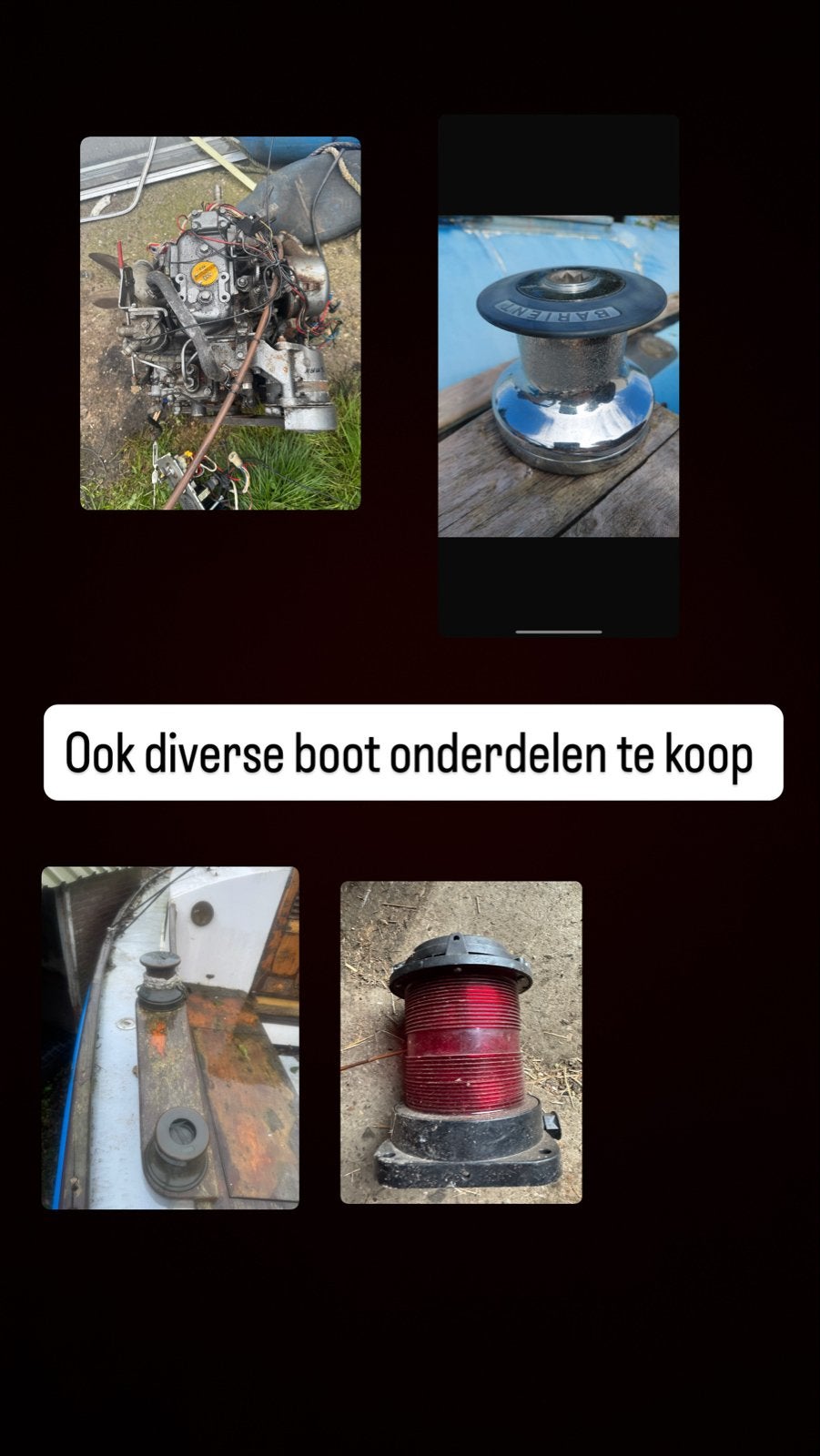 ≥ Diverse bootonderdelen: lieren, motor, navigatieverlichting ...