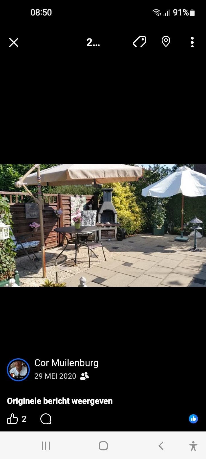 ≥ Zweefparasol met voet en afdekhoes en parasol — Parasols — Marktplaats