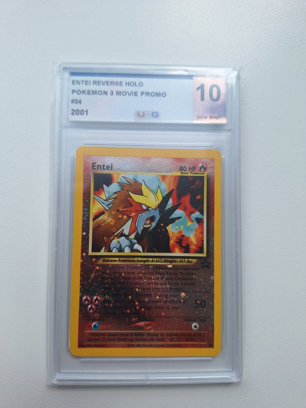 ≥ Entei Reverse Holo Pokémon 3 Movie Promo UCG 10 GEM MINT ...