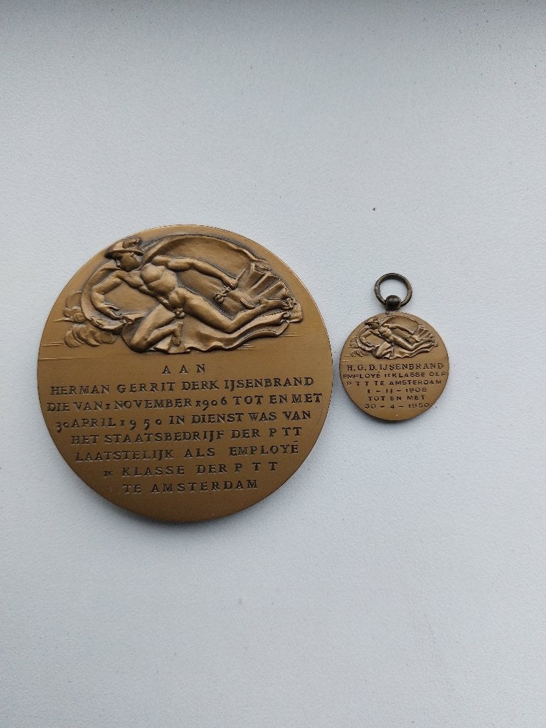 ≥ Grote en kleine afscheidspenning PTT 1950 (m2406424610) — Overige ...