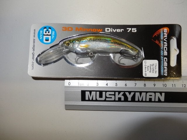 ≥ Kunstaas: Savage Gear 3D Minnow Diver 75 pluggen (m2406530286 ...