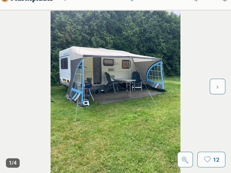 ≥ Panorama Luifel Omloop maat 9 850-875 met aluminium stokken ...