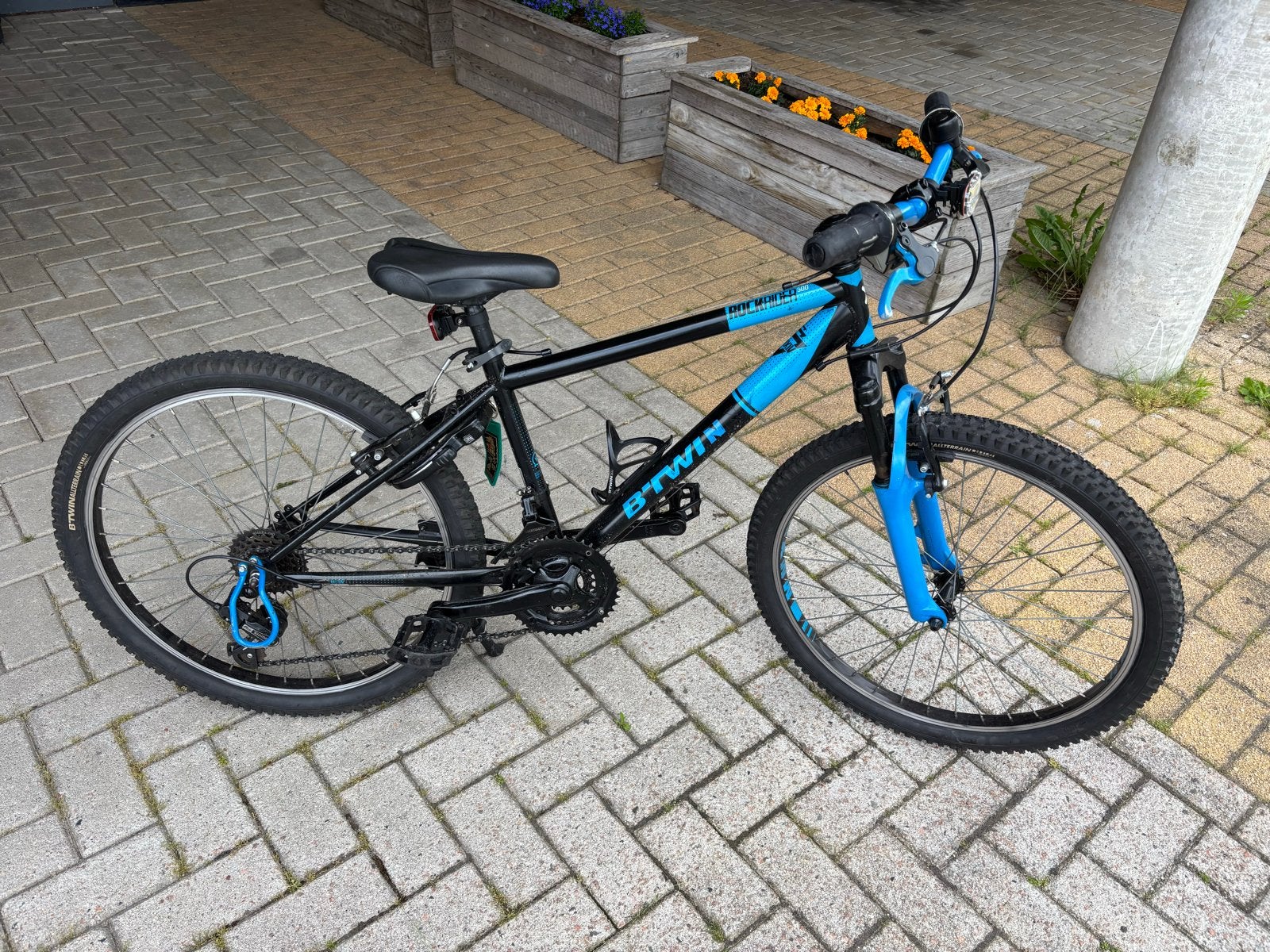 ≥ 24 inch Mountainbike - Rockrider 500 - Zwart/Blauw (m2406029756 ...