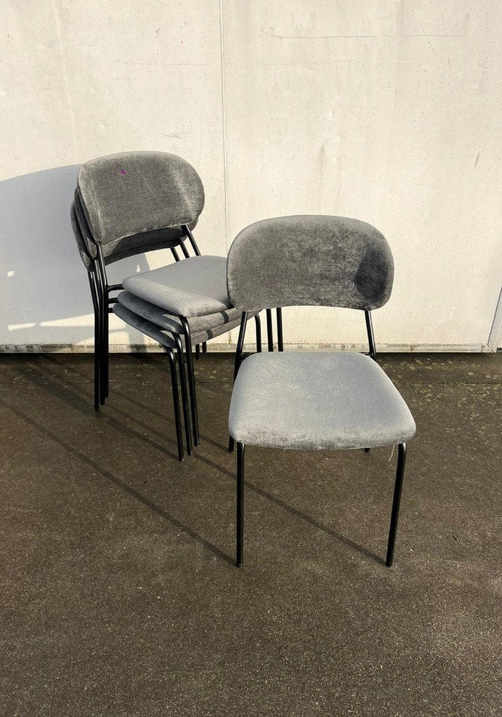 ≥ 9 stuks velvet stof horeca stoelen bistro zo goed als nieuw — Stoelen ...