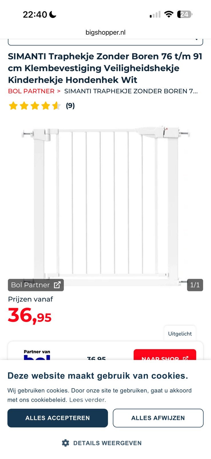 ≥ Traphekje 73-80 cm - zonder boren Eenvoudig te installeren ...