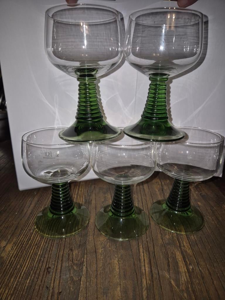 ≥ Vind wijnglazen groene poot in Antiek | Glas en Kristal op Marktplaats