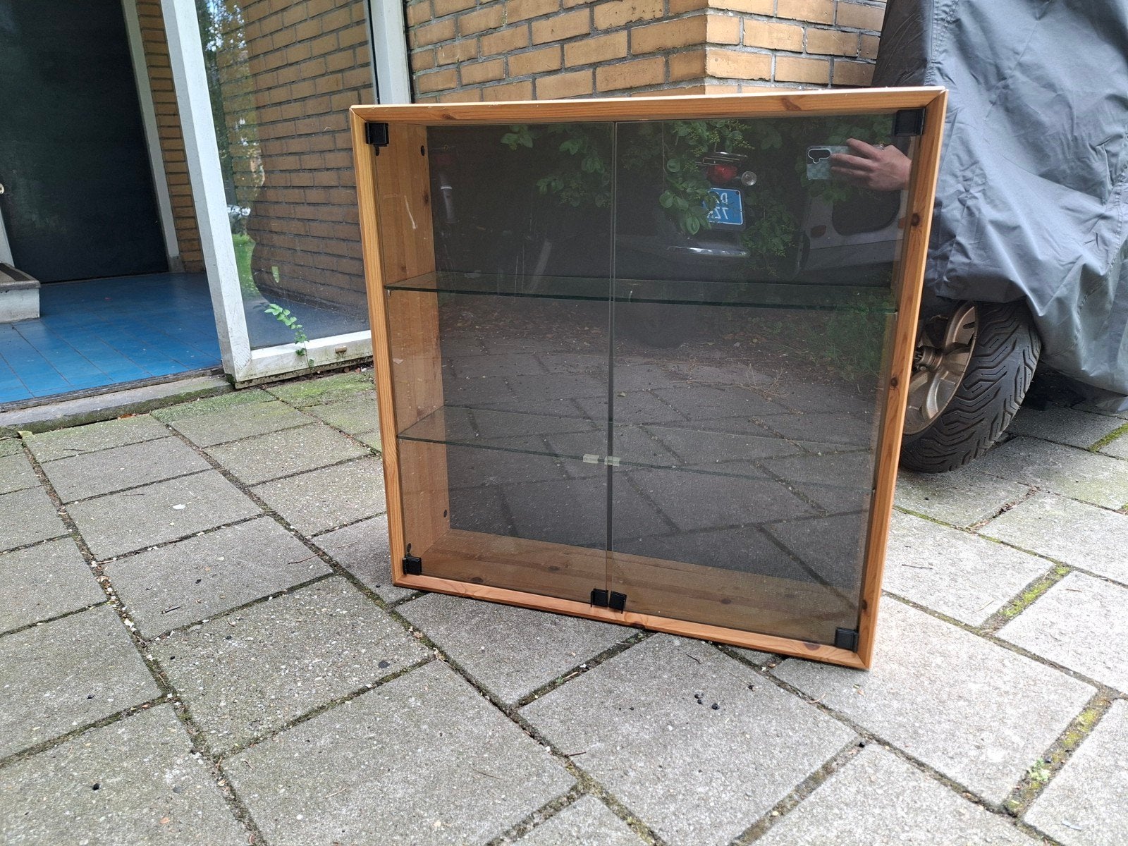 ≥ IKEA Vitrinekast in grenenhout met glazen deuren (m2408244781 ...