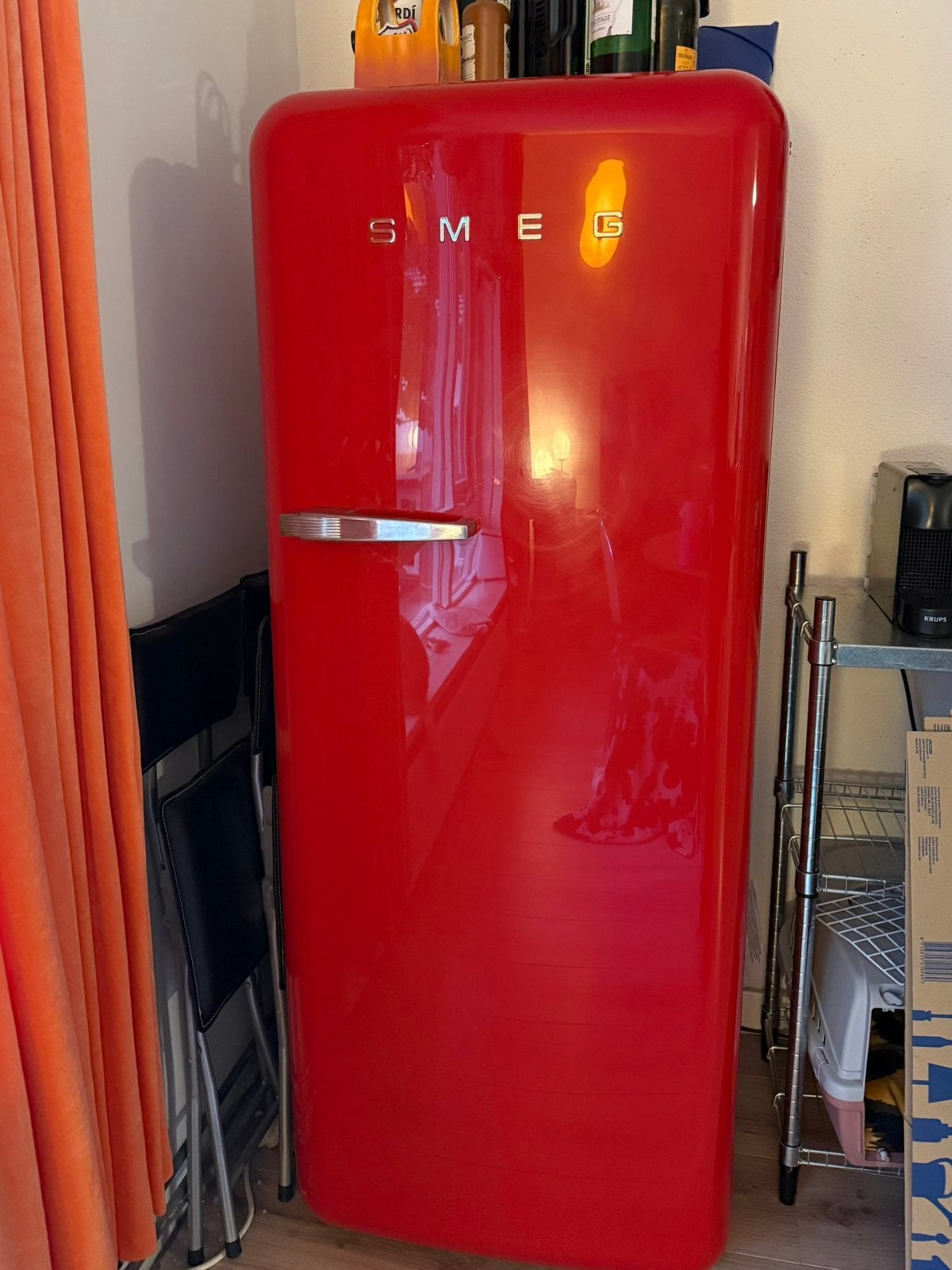 ≥ Rode SMEG koel/vries combinatie — Koelkasten en IJskasten — Marktplaats