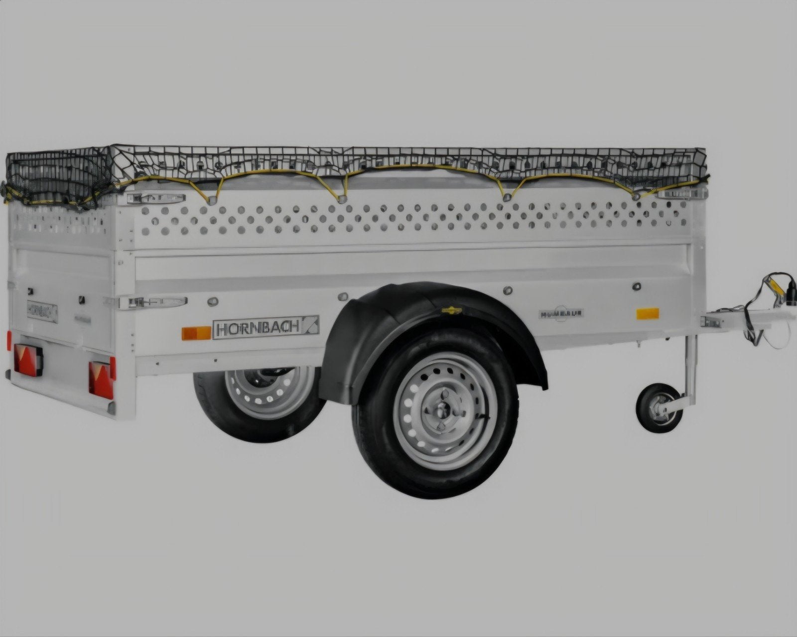 ≥ Humbaur Steely verhoogd met net - 10 mnd aanhangwagen 750kg ...
