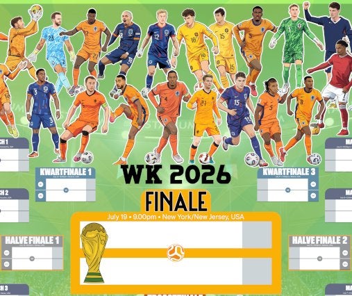 ≥ Poster WK voetbal 2026 / Speelschema & Nederlands elftal (m2408435887 ...
