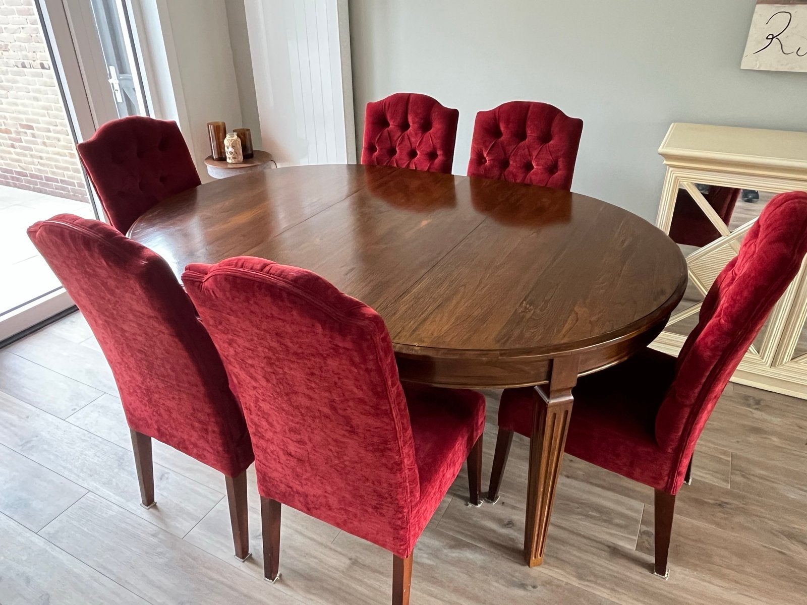 ≥ Uitbreidbare eettafel met 6 stoelen — Tafels | Eettafels — Marktplaats