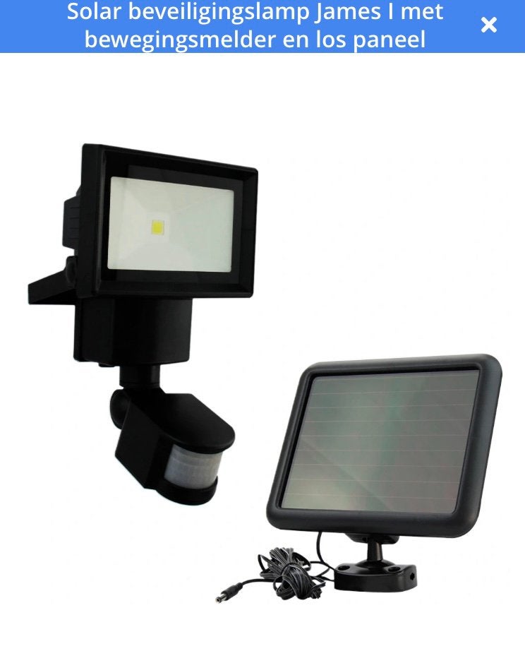 ≥ Solar LED breedstraler James I, nieuw (m2405916727 ...