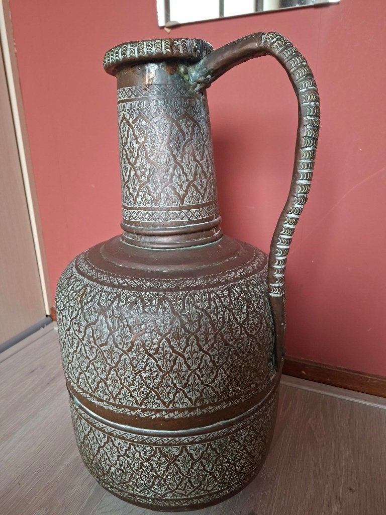 ≥ Marokkaanse grote Antieke koperen kan/ketel — Antiek | Koper en Brons ...