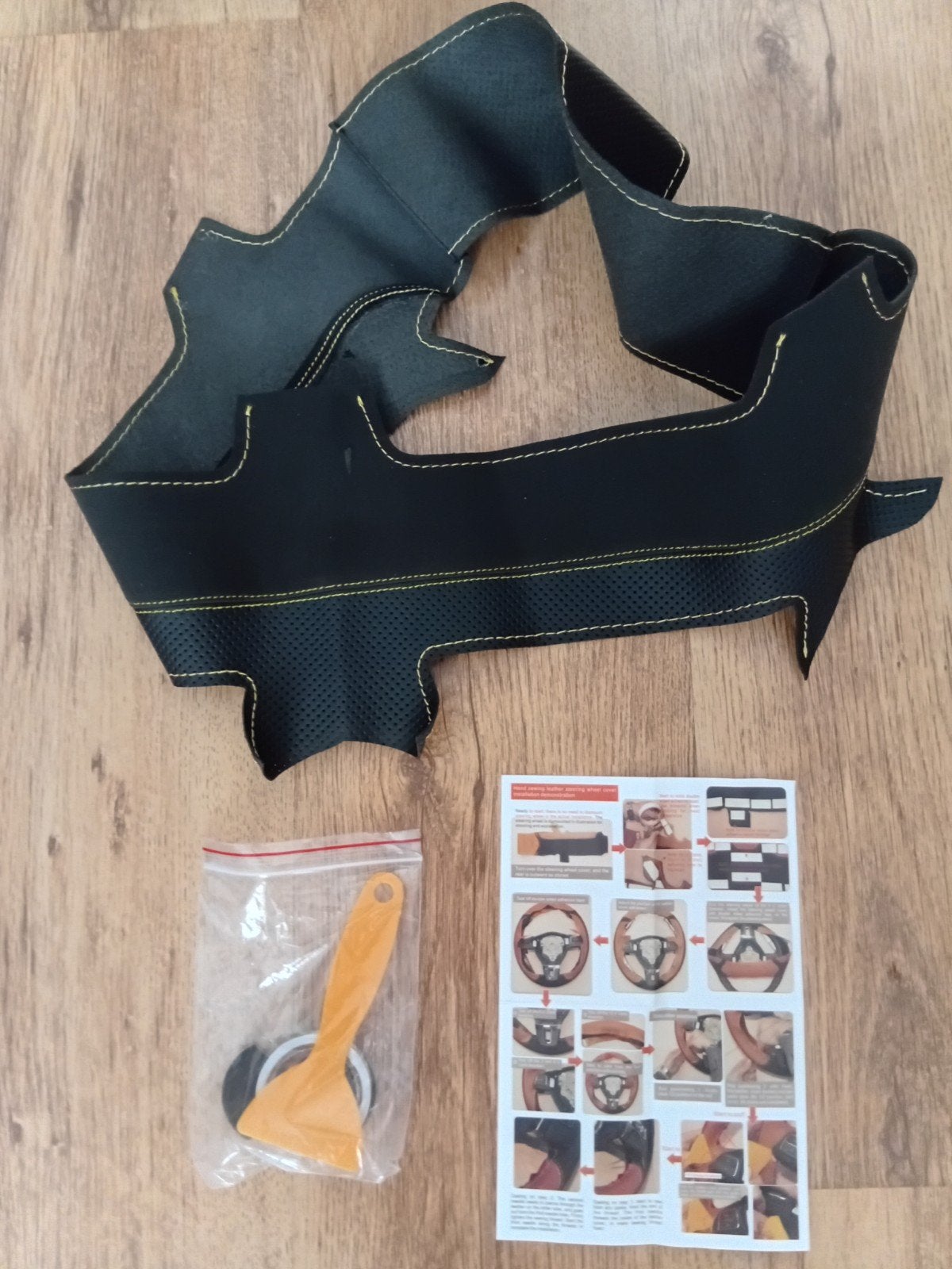 ≥ Leren Stuurhoes met Gele Stiksels - voor o.a. Lexus — Tuning en ...