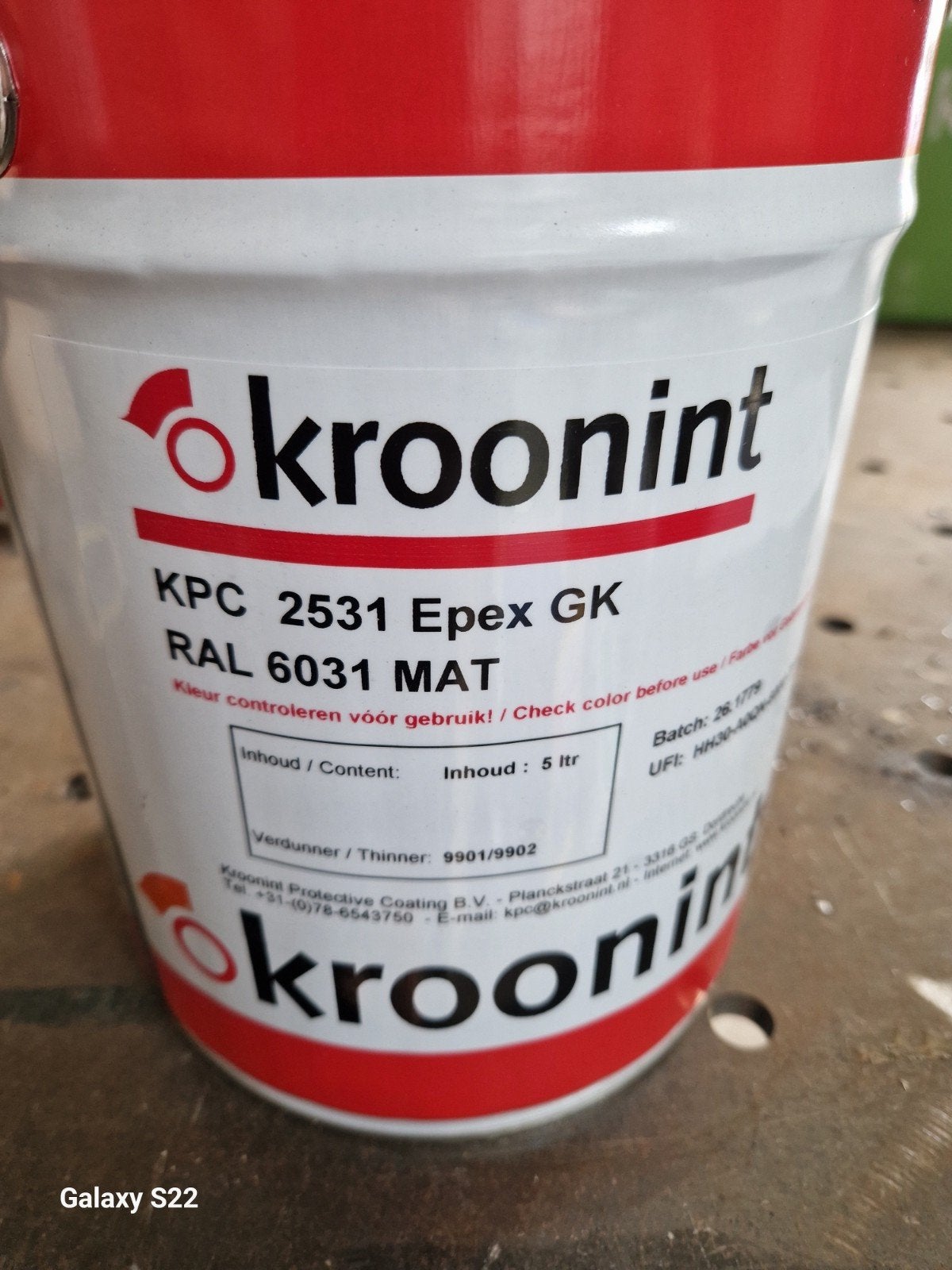 ≥ Kroonint RAL 6031 MAT metaalverf - 5 liter — Verf, Beits en Lak ...