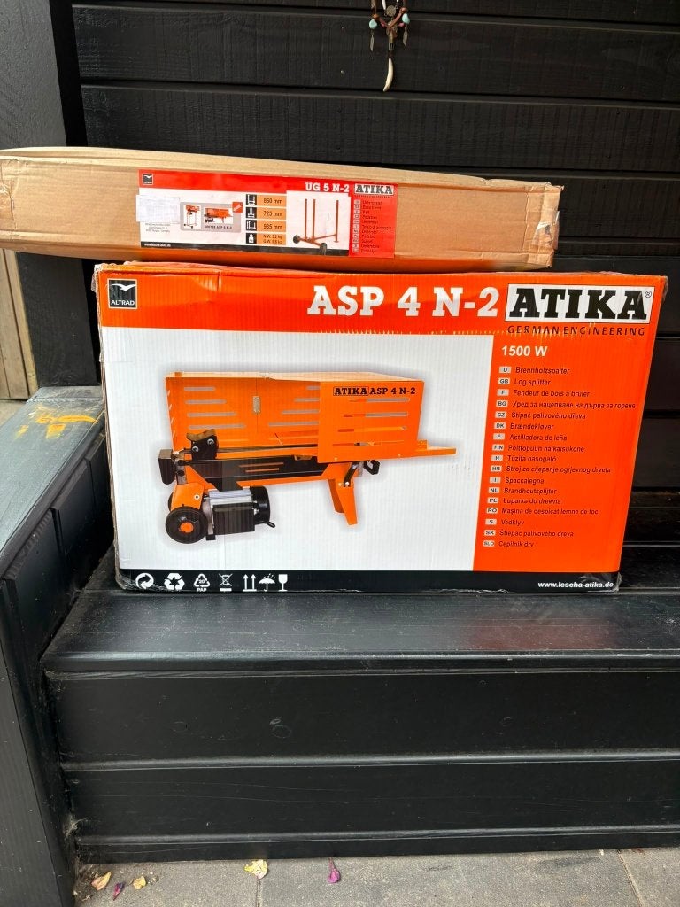 ≥ Nieuwe ATIKA ASP 4 N-2 houtklover incl. UG 5 N-2 onderstel ...