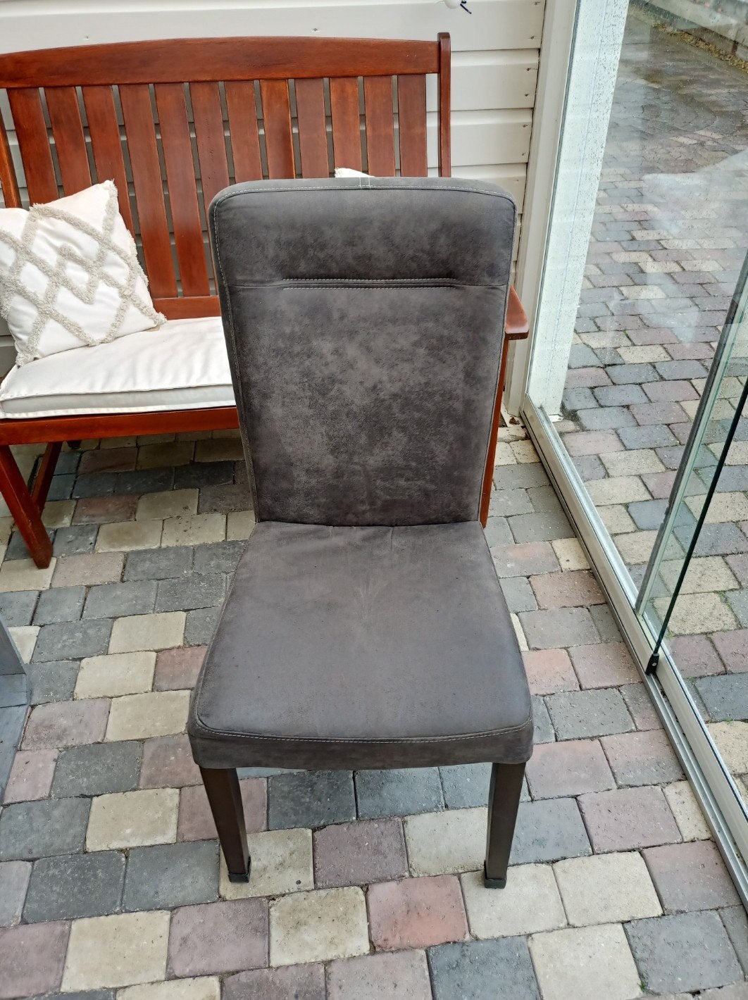 ≥ Zes mooie grijze eetkamerstoelen — Stoelen — Marktplaats