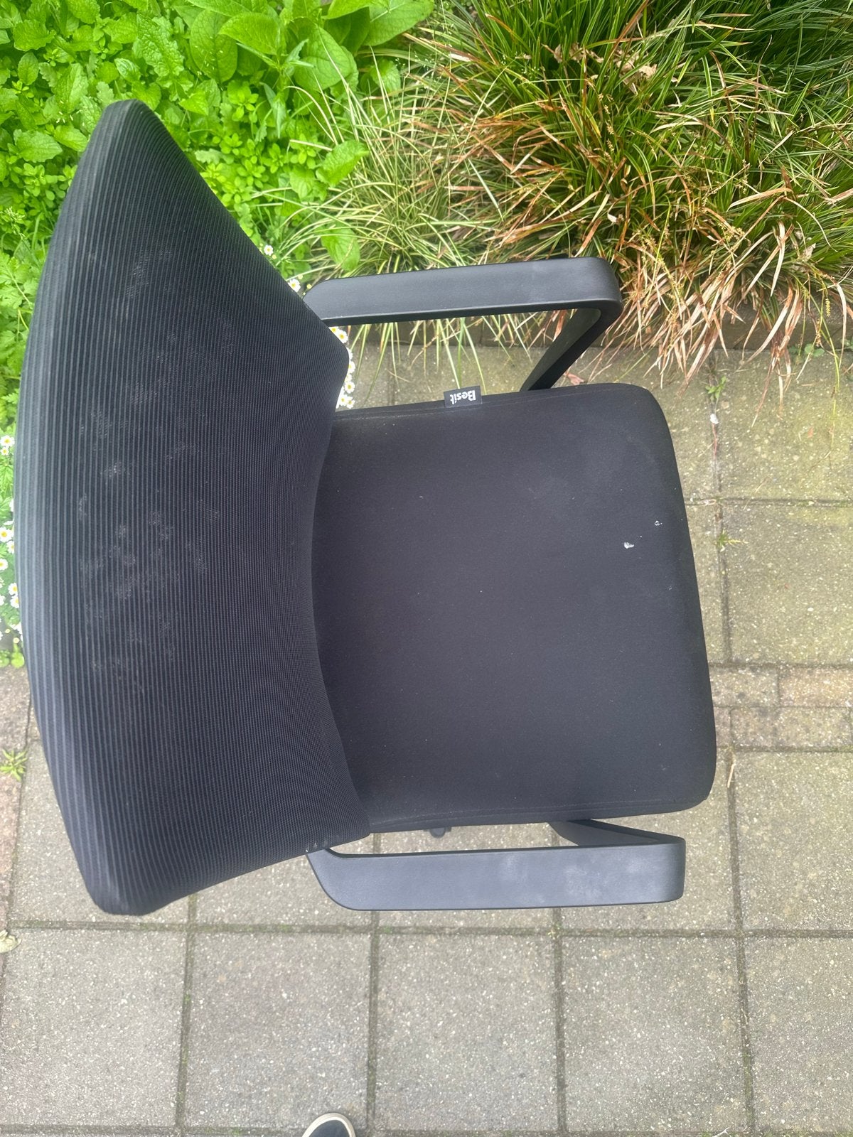 ≥ Zwarte Bureaustoel met Wieltjes - Gebruikt — Bureaustoelen — Marktplaats