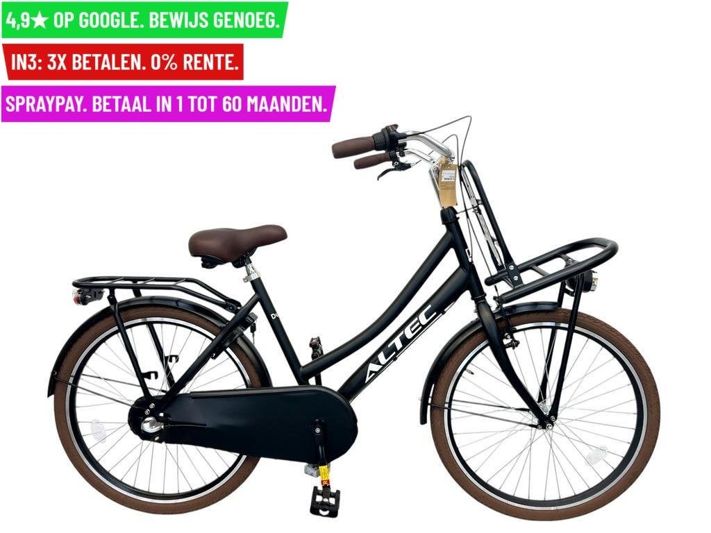≥ Meisjesfiets Altec Dutch Mat zwart/24"/43cm/3ver - Garantie ...