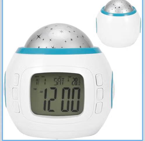 ≥ NIEUW! Wekker met projector 10 melodieën lcd scherm €11,99 — Wekkers ...