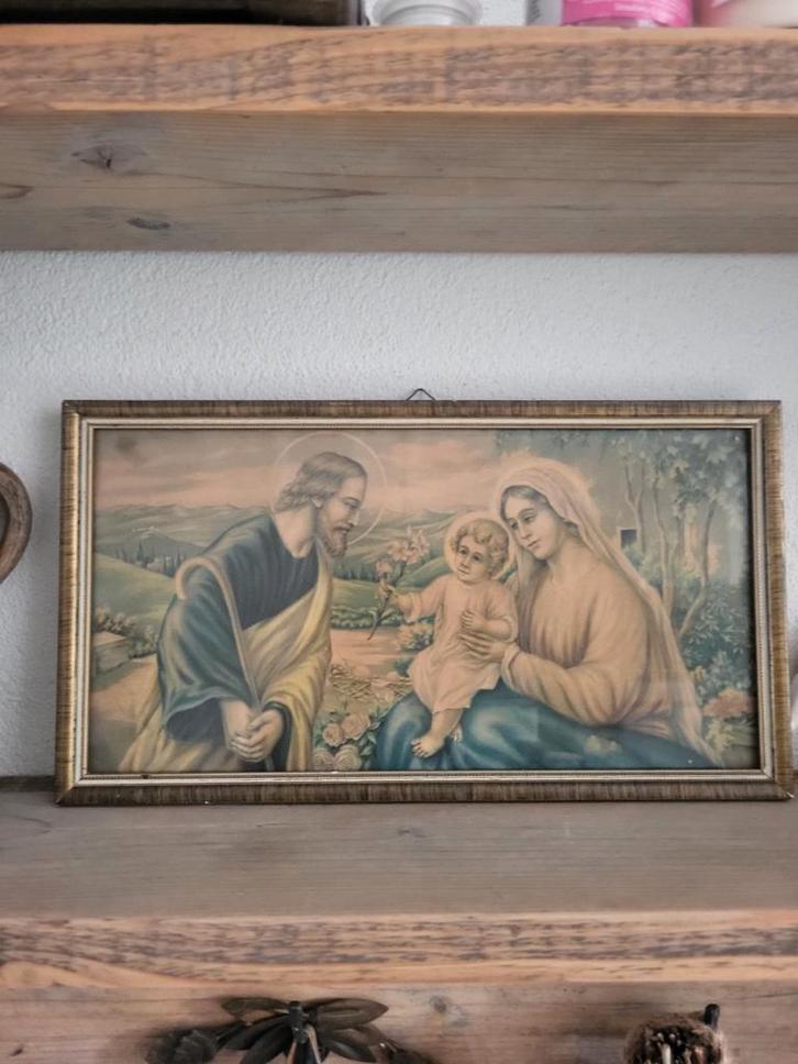 ≥ Vintage Religieuze Prent - Heilige Familie — Antiek | Religie ...