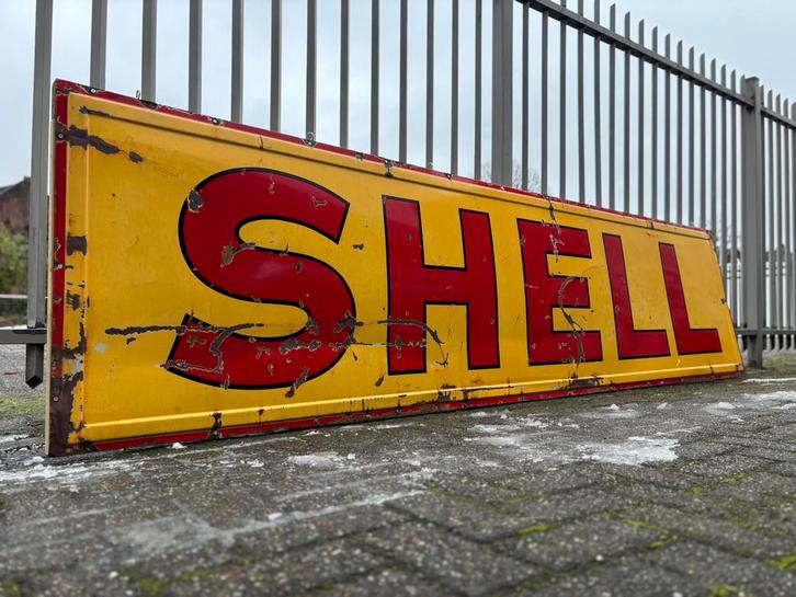 ≥ XL Emaille reclamebord SHELL. 3m60 — Merken en Reclamevoorwerpen ...