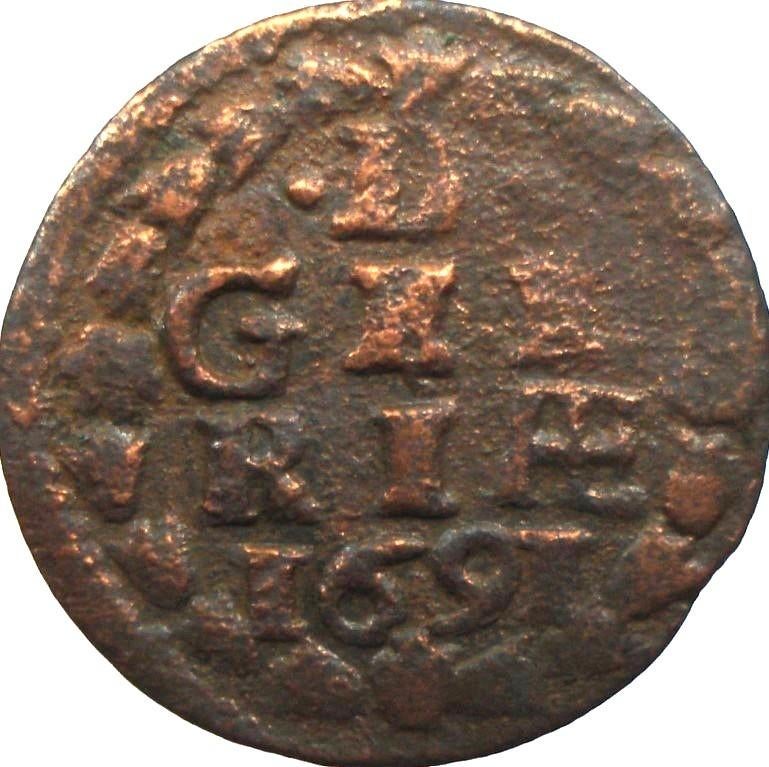 ≥ Nederland - Gelria - Gelderland duit 1691 (zeldzaam) — Munten ...