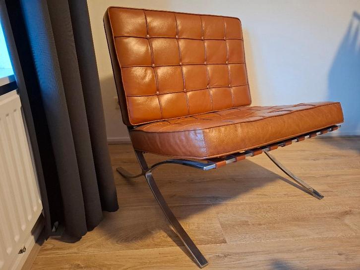 ≥ Barcelona chair (replica) - cognac/bruin — Fauteuils — Marktplaats