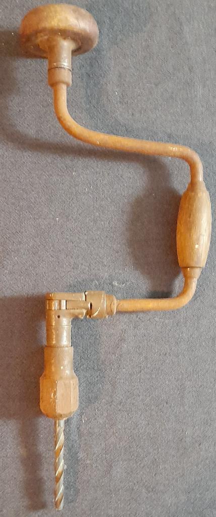 ≥ Antieke Handboor 37 cm met 1 Boor — Antiek | Gereedschap en ...