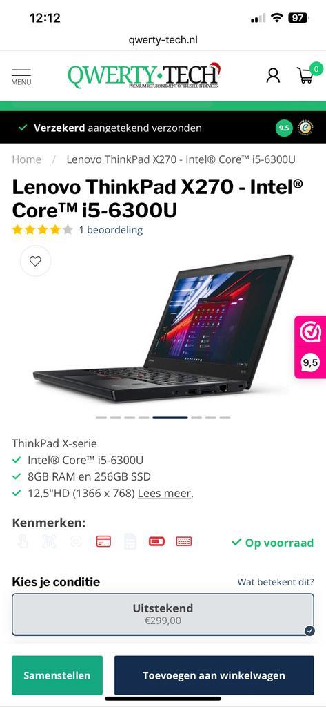 ≥ Lenovo X270 Full HD - Ideaal voor studenten/kantoor — Windows Laptops — Marktplaats