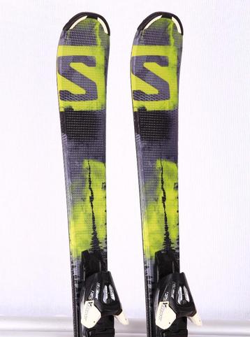 ≥ 110 kinder ski's SALOMON QST MAX JR, green + Ezytrak 5 — Skiën en ...