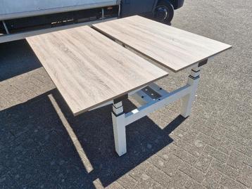 ≥ Gispen zit-sta elektrisch duo bureau met nieuwe bladen (4x) — Bureaus ...