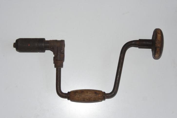 ≥ Antieke links rechtsdraaiende booromslag ratelboor handboor — Antiek ...