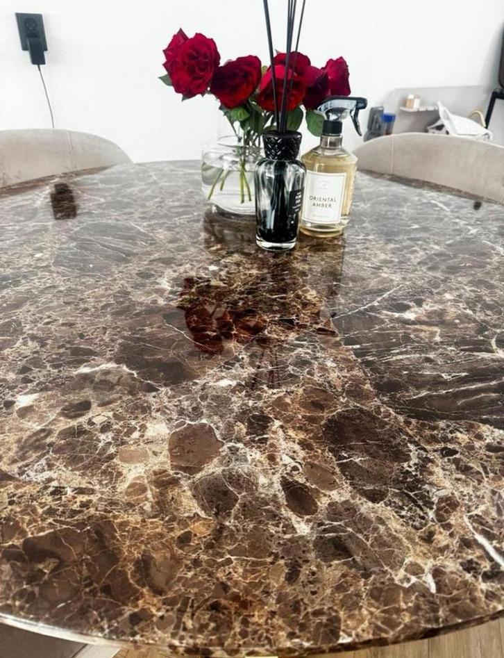 ≥ Marmer Eettafel & Salontafel Set 3x — Tafels | Salontafels — Marktplaats