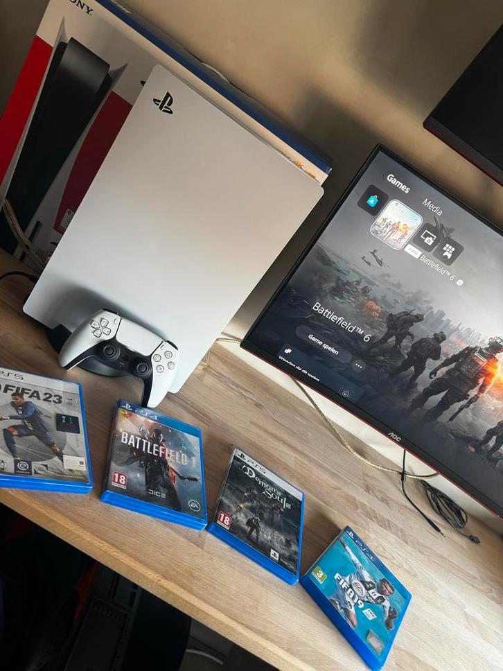 ≥ PS5 met 4 games - Goede staat, inruil mogelijk — Spelcomputers | Sony ...