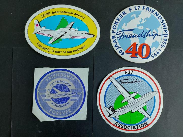 ≥ 4 sticker van de Fokker F27 Friendship (ST17) — Luchtvaart en ...