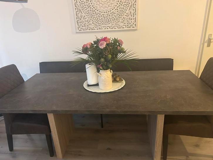 ≥ Marmeren stenen eettafel met 2 stoelen — Tafels | Eettafels — Marktplaats