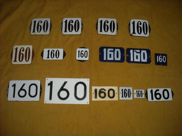 ≥ oud emaille huisnummer 160 ook 161 162 163 164 165 166 167 5 — Antiek ...