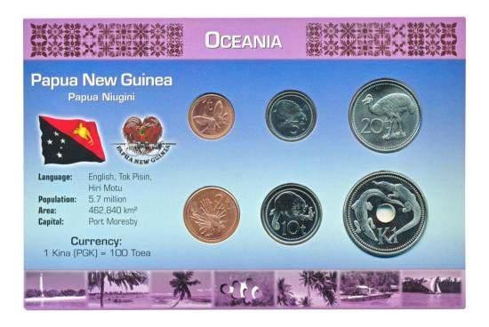 ≥ Papoea Nieuw Guinea Muntset Kina/Toea — Munten | Oceanië — Marktplaats