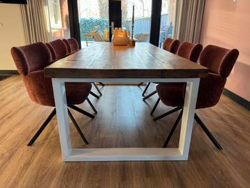 ≥ Eethoek 240 x 100 met stalen onderstel — Complete eetkamers — Marktplaats