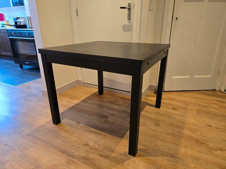 ≥ Uitschuifbare Eettafel - zwart, hout — Tafels | Eettafels — Marktplaats