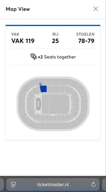 ≥ Bruno Mars 4 juli 2 premium zitplaatsen vak 119 naast elkaar ...
