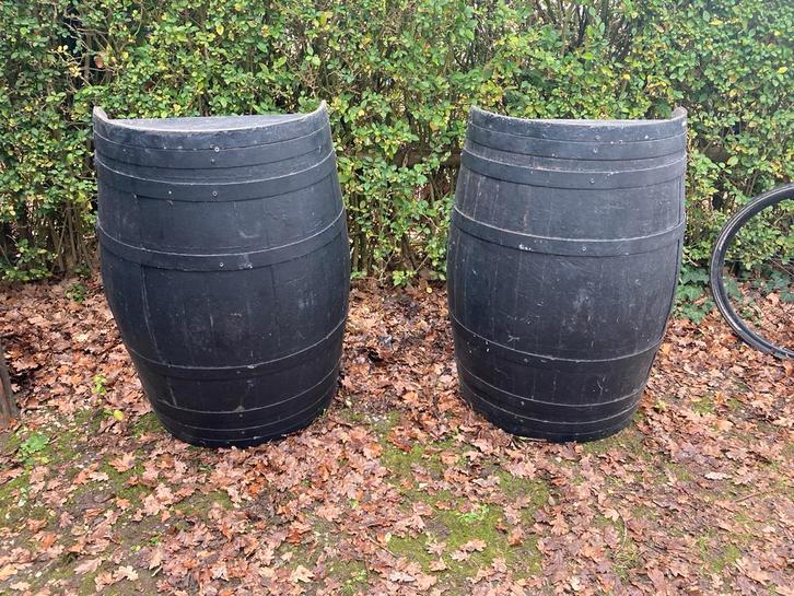 ≥ Eiken Wijnvat Helften - Ideaal als Bijzettafel! — Tafels | Statafels — Marktplaats