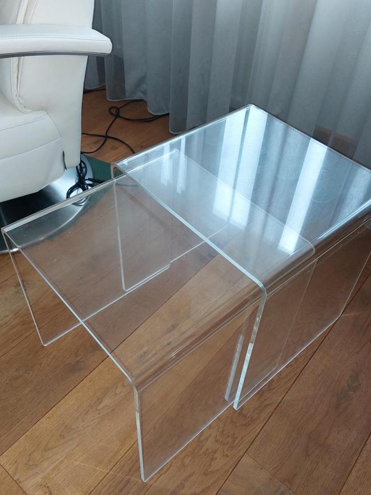 ≥ Stijlvol perspex bijzettafeltje — Tafels | Salontafels — Marktplaats