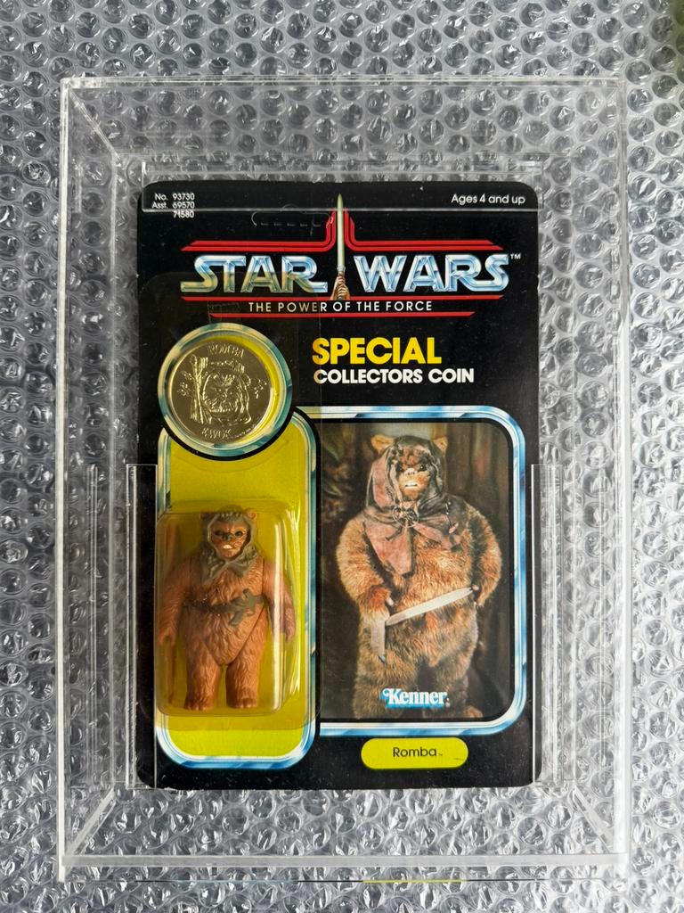 ≥ Star Wars Vintage MOC Ewok Romba POTF met Coin Sealed Bubbel — Star ...