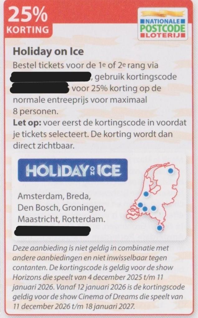 ≥ Holiday on Ice 25% korting. Postcodeloterij kortingsbon ...