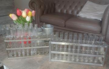 ≥ 2 rvs rekken lab glas Melk Butyrometers & test buisjes — Antiek ...