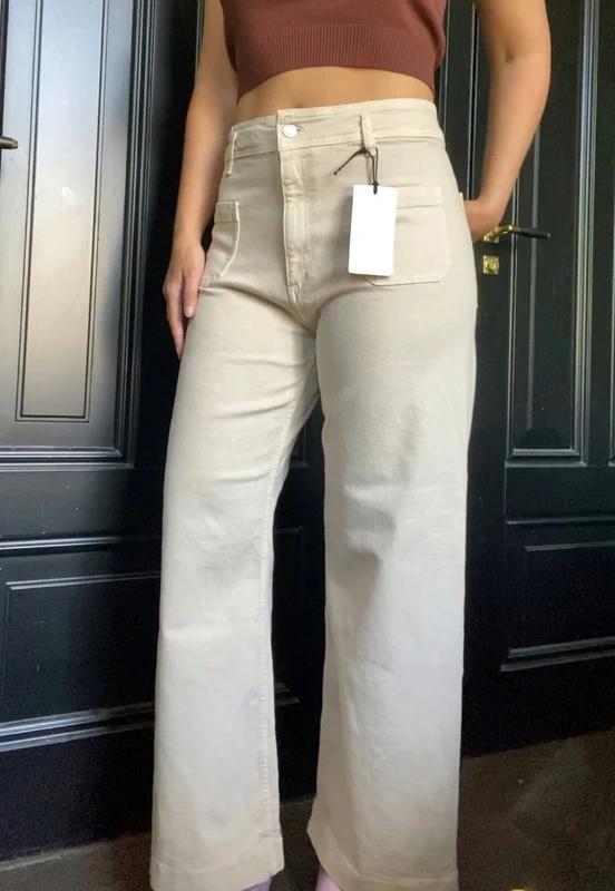 ≥ NIEUW Zara jeans hoge taille high waist opgestikte zakken — Broeken en Pantalons — Marktplaats